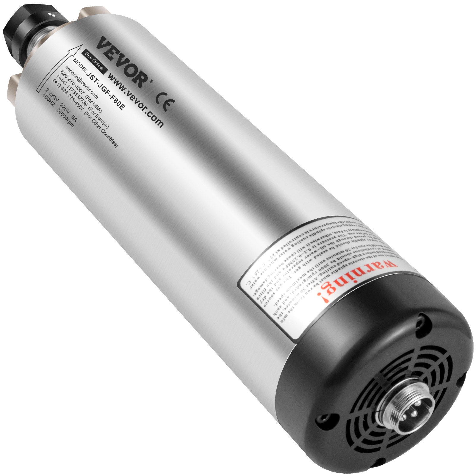 VEVOR Air Cooled Spindle Motor ER20 CNC Spindle Milling Motor 2.2KW Spindle Motor 24000 RPM 400 ...