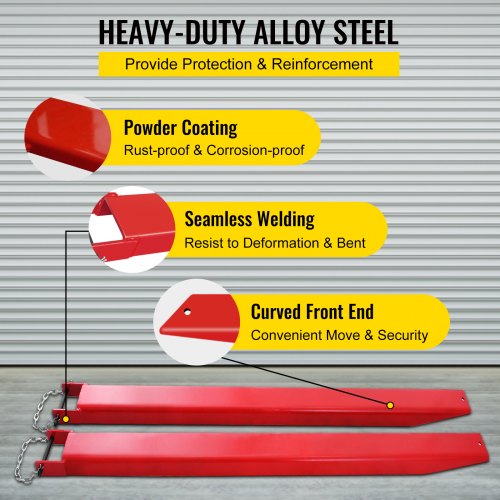 84x4'' Forklift Pallet Fork Extensions Pair Steel Great Lift Truck ...
