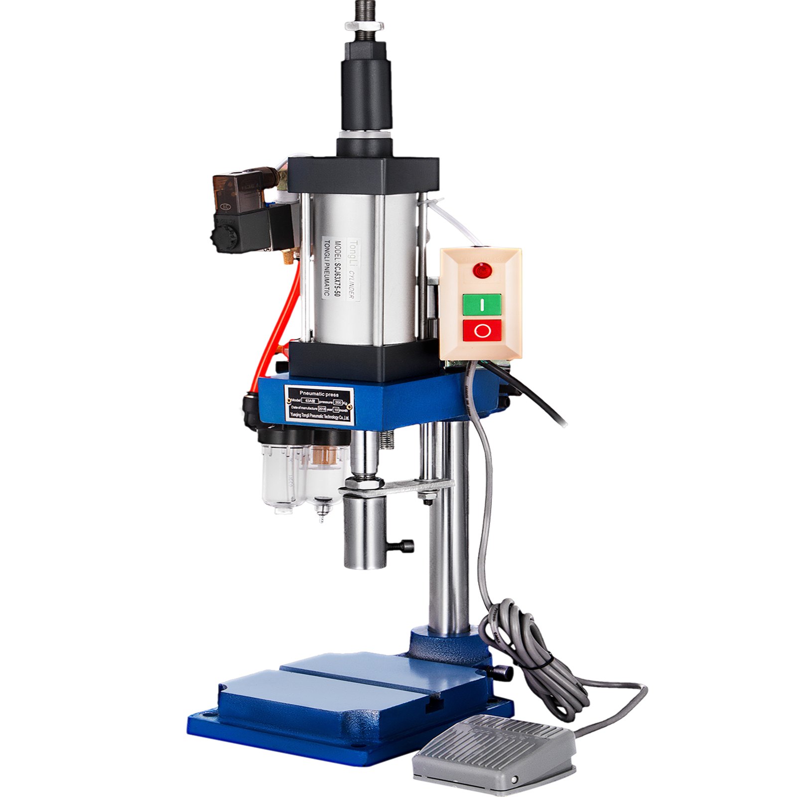 220kg Vertical Pneumatic Punch Press Machine 110v Mute Operation 16mm ...