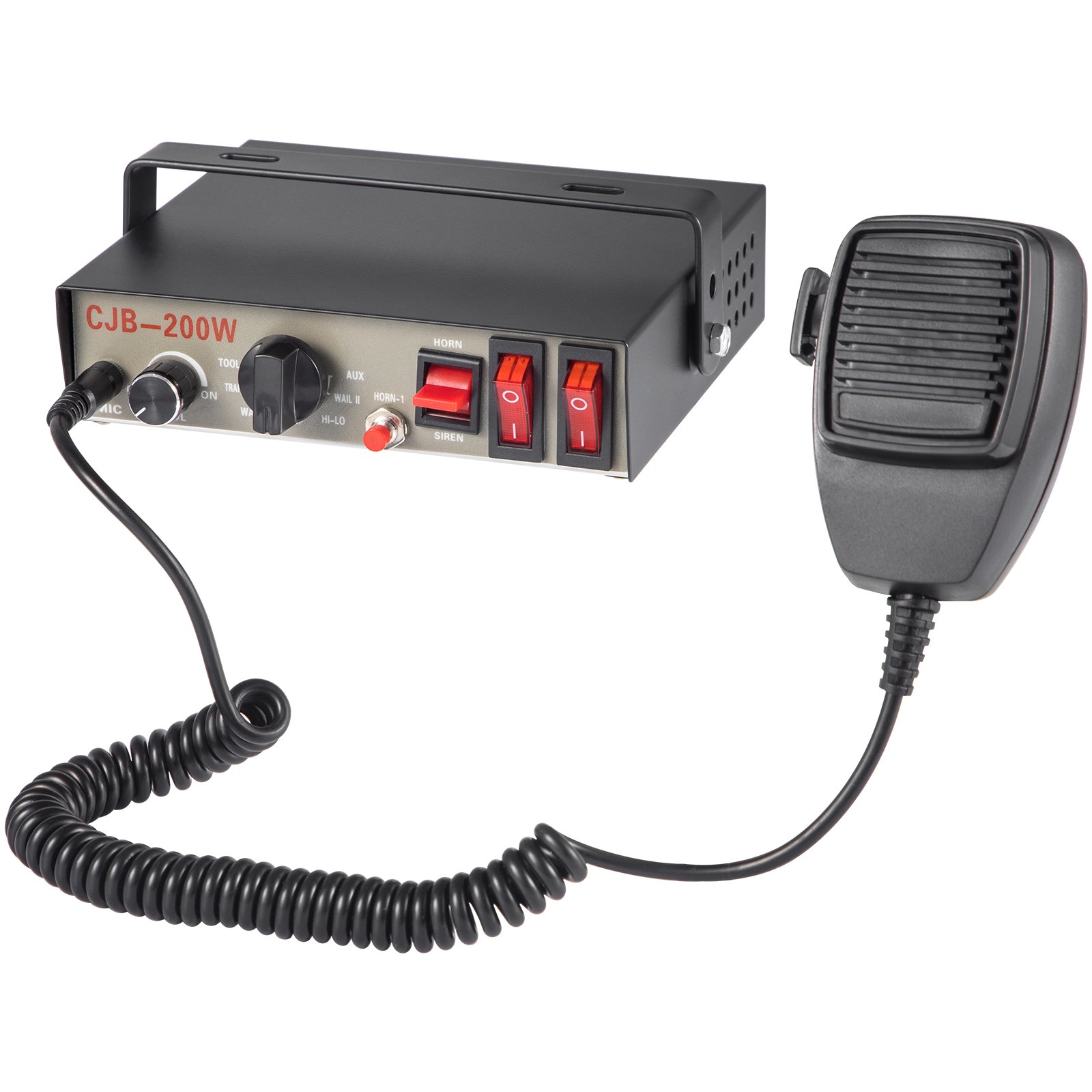 VEVOR 200W Siren Bundle 8 Tones Emergency Warning Siren with PA Speaker ...