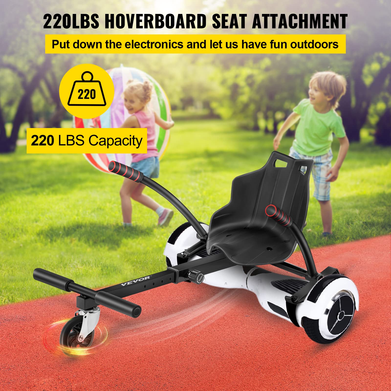 VEVOR Adjustable Hover Go Kart Hover Kart Stand Go Kart Seat for 6.5 ...
