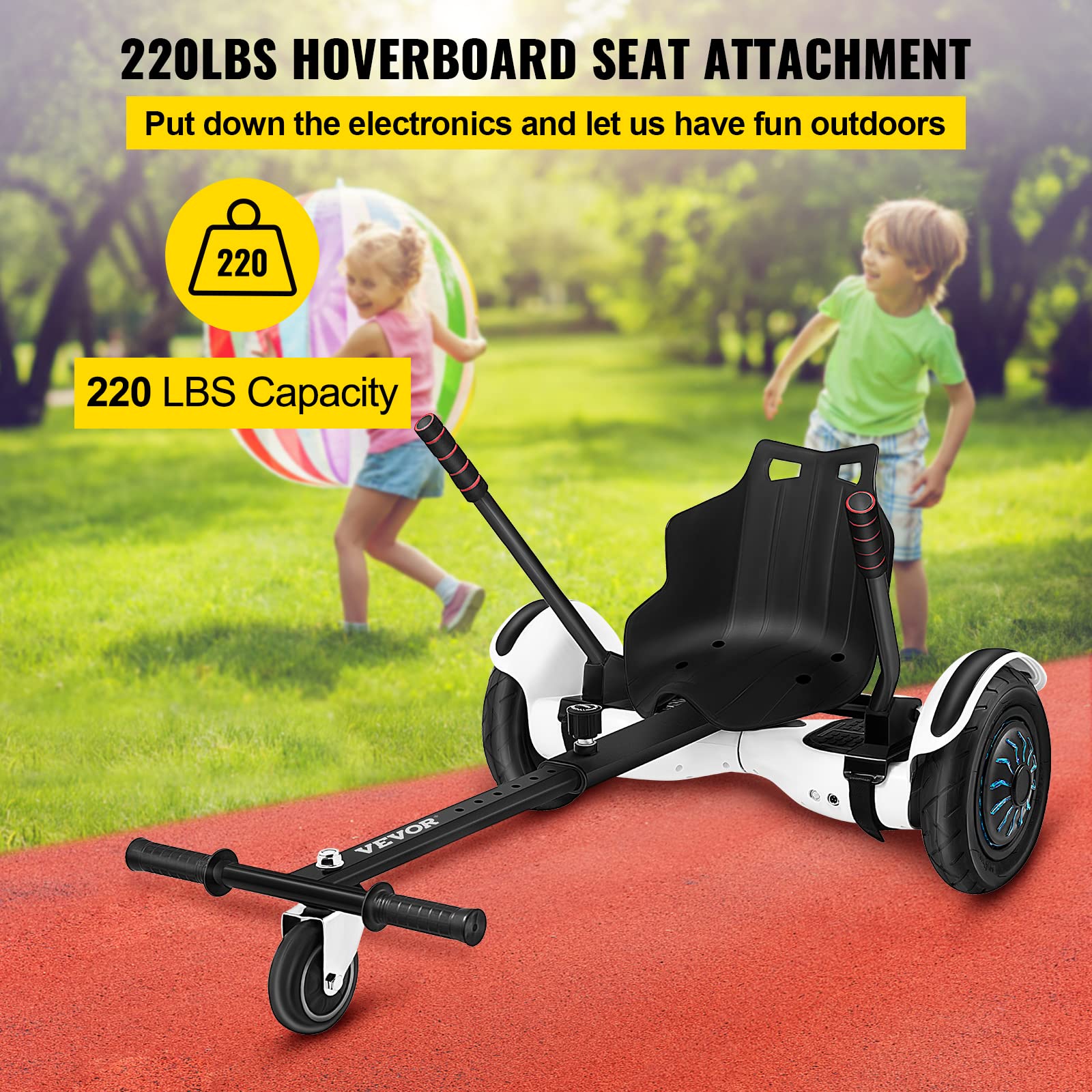 VEVOR Adjustable Hover Go Kart Hover Kart Stand Go Kart Seat for 6.5 ...