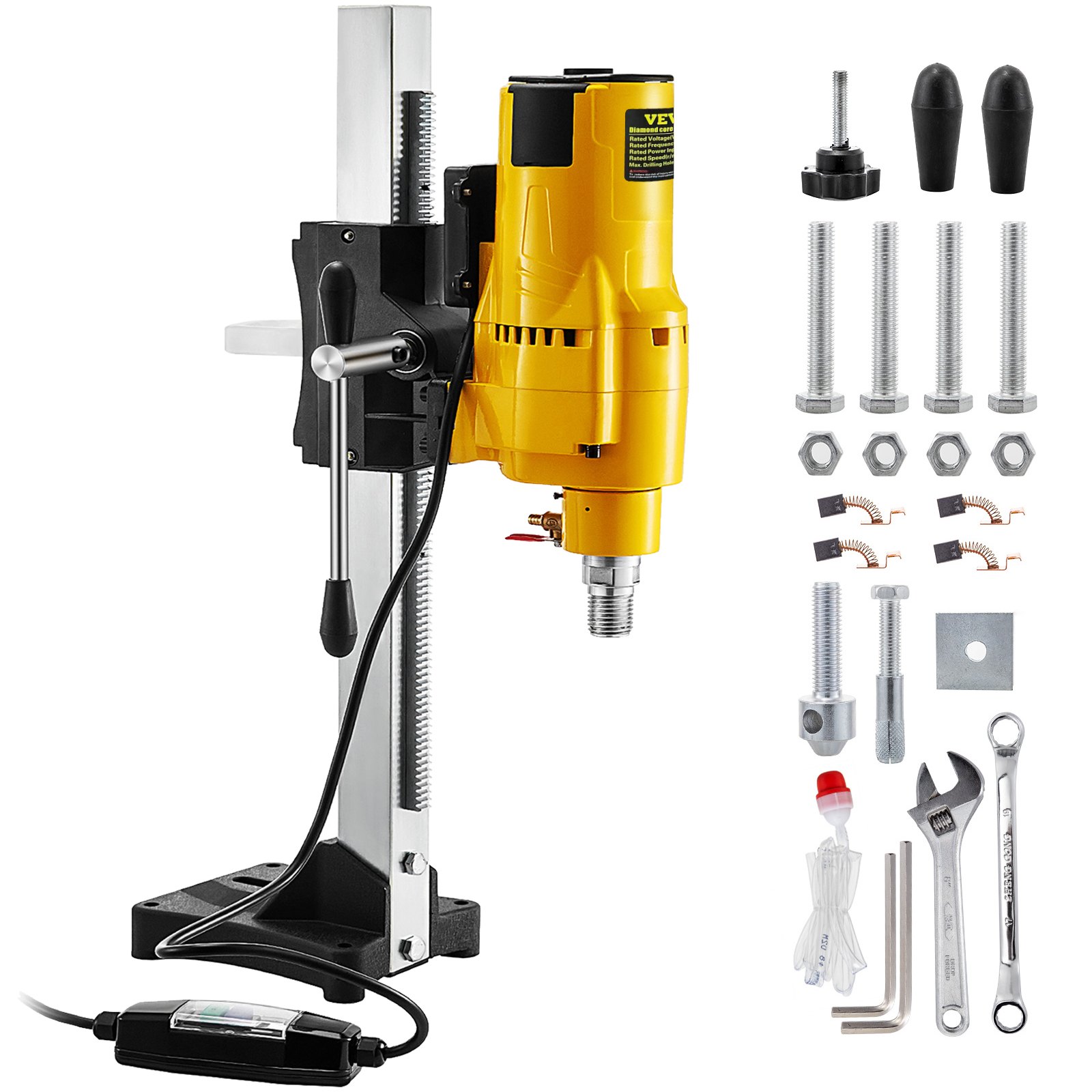 VEVOR Diamond Core Drilling Machine, 8'/205 mm Capacity 3980W Concrete ...