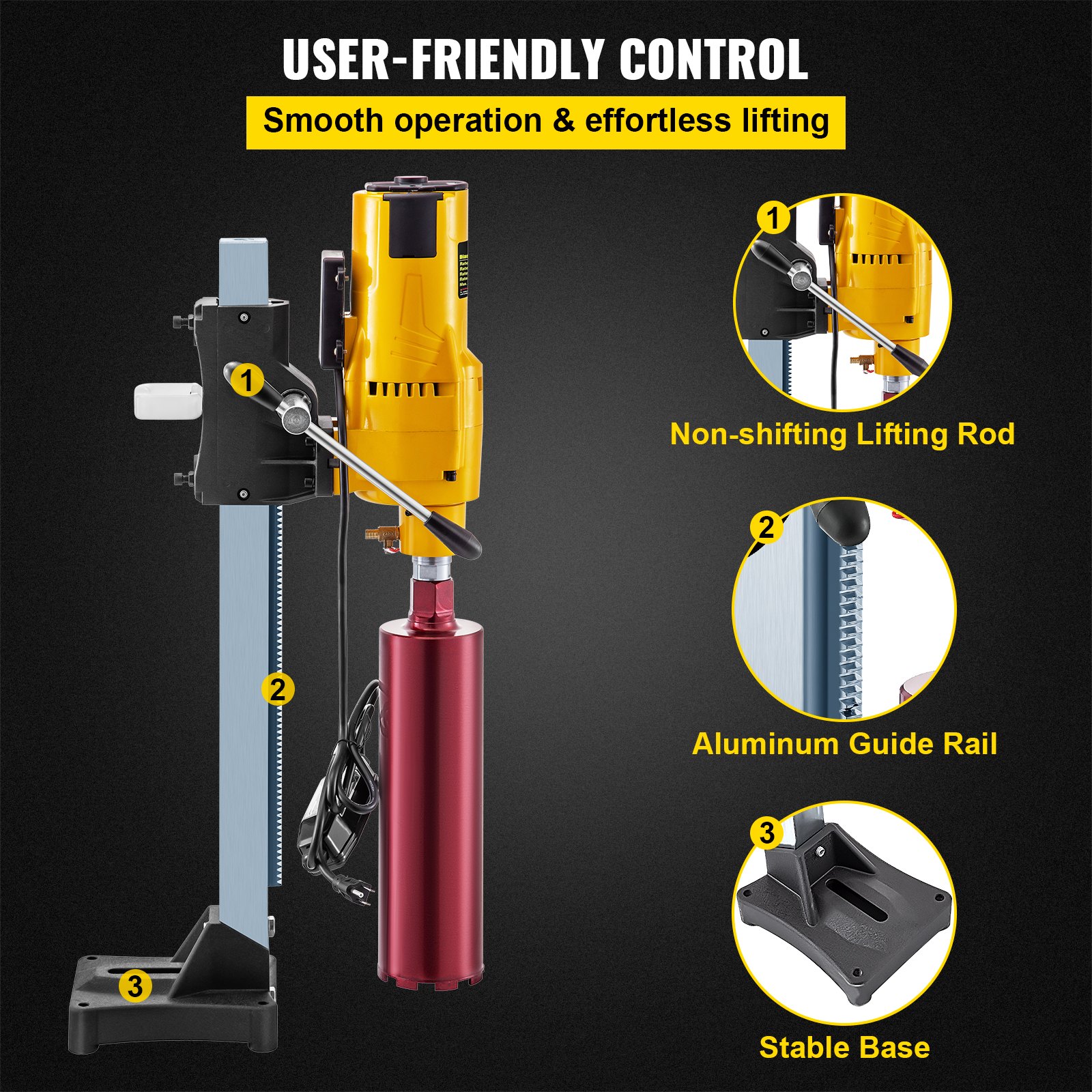 VEVOR 8 Inch/205MM Diamond Core Drilling Machine 3980W Diamond Core ...