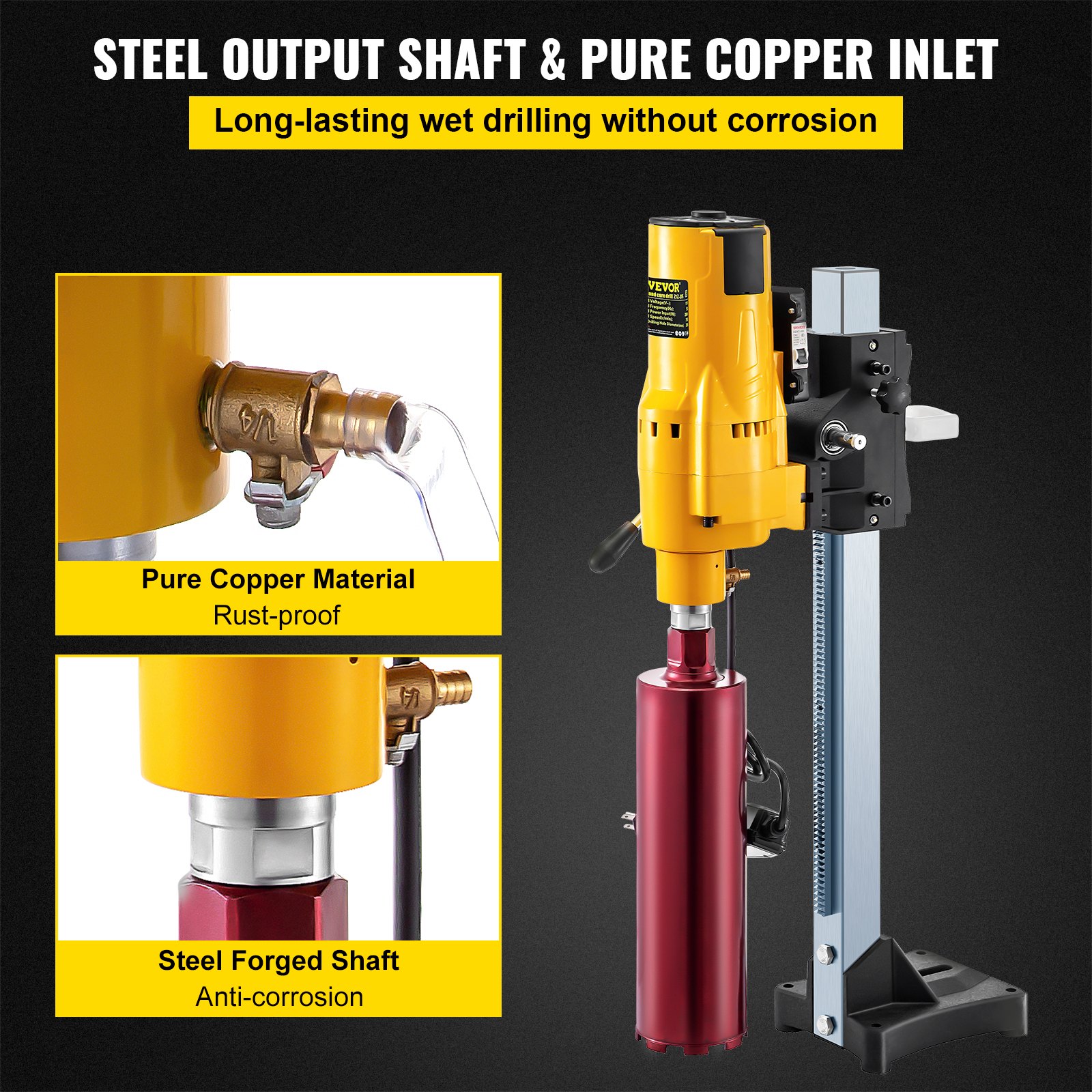VEVOR 8 Inch/205MM Diamond Core Drilling Machine 3980W Diamond Core ...
