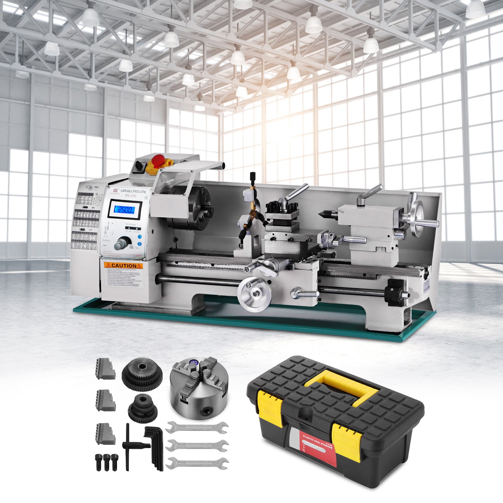 VEVOR Metal Lathe 8x16", Maintenance Free Brushless Motor Precision ...