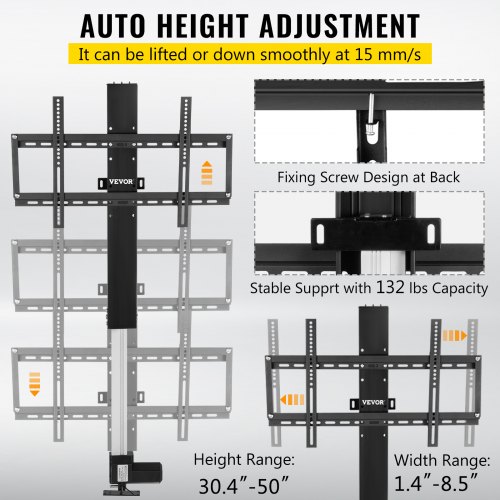 20" Motorized Tv Lift Bracket With Remote Controller For 14-32" Tvs ...