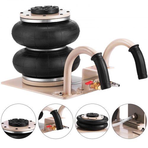 2 Ton Triple Double Bag Air Pneumatic Jack 4400 lbs Heavy Duty ...