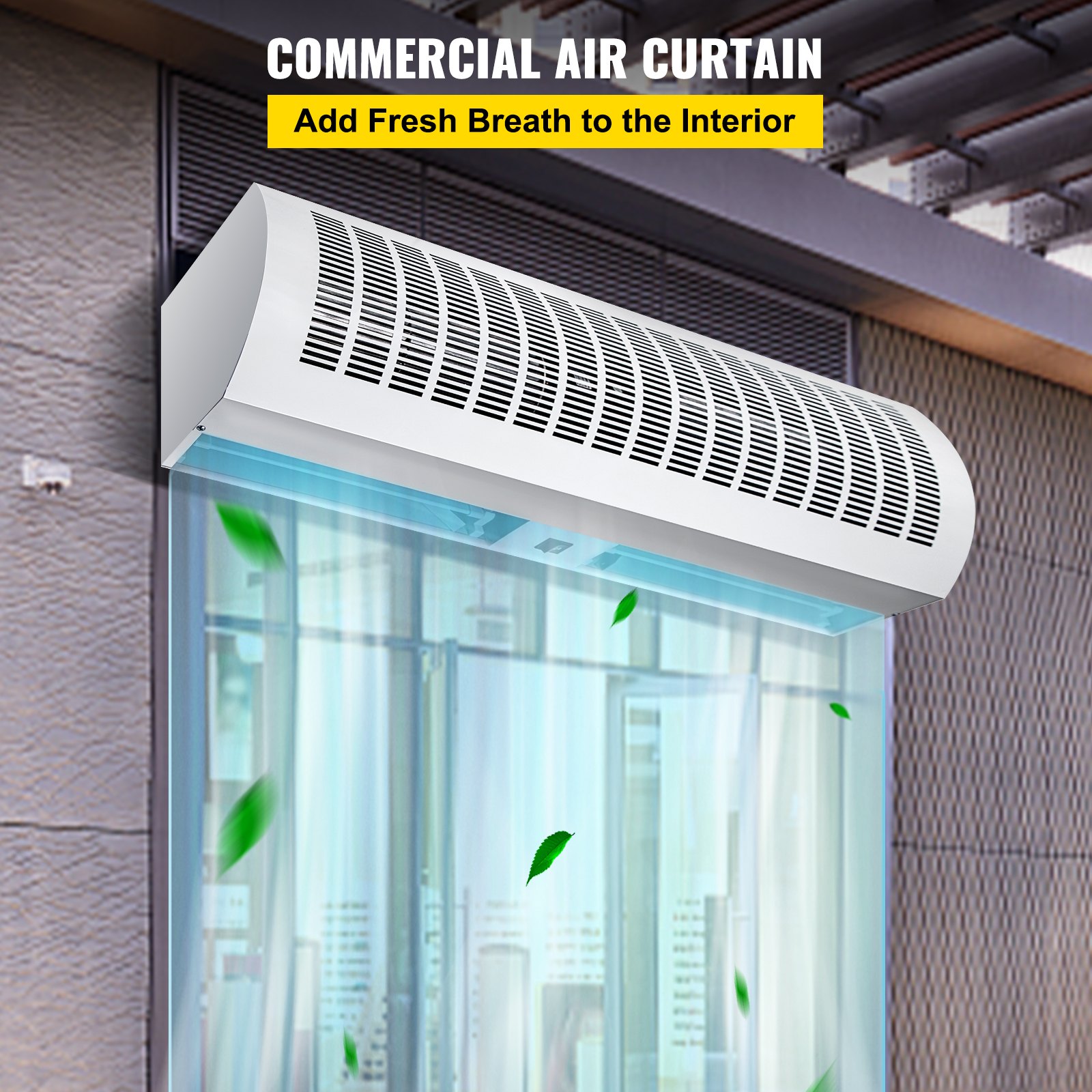 VEVOR 36 Inch Air Curtain, 2 Speeds 1372/1511 CFM Commercial Indoor Air ...
