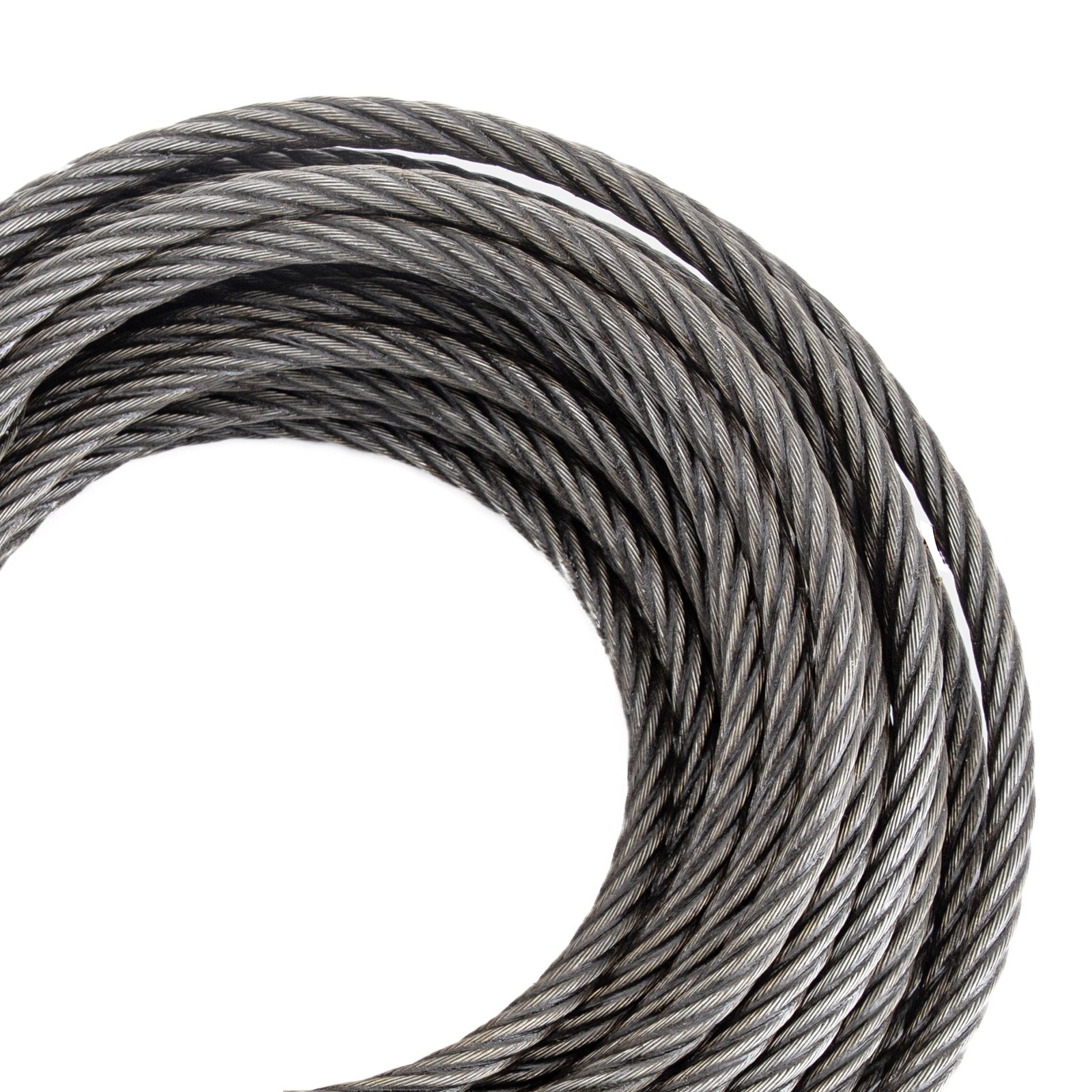 VEVOR Galvanized Steel Winch Cable, 3/8" x 100' - Wire Rope with Hook ...
