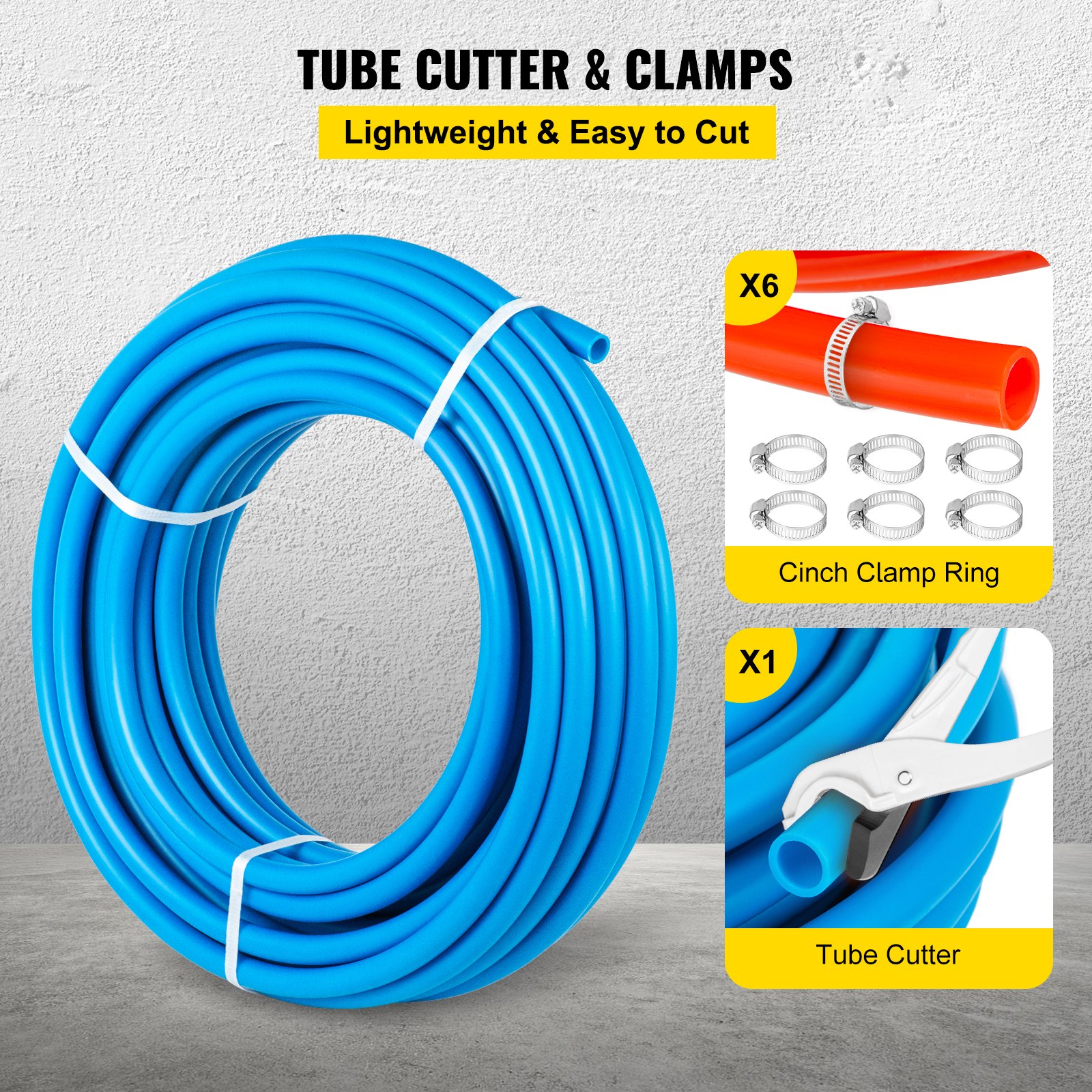 VEVOR PEX Tubing Oxygen Barrier - 2 Rolls of 1/2 Inch X 300 Feet Tube ...