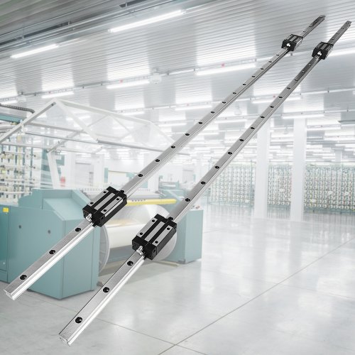 VEVOR Linear Rail 2X HGH 20-1500mm Linear Slide Rail + 4X Pillow Block ...