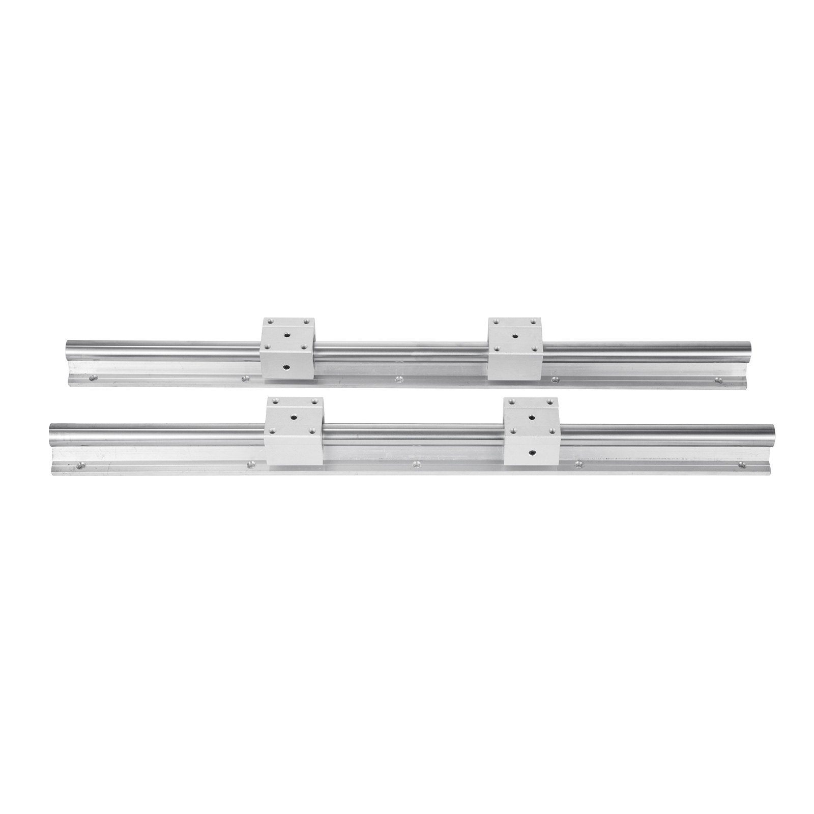 VEVOR Sbr 20-650mm 2x Linear Rail Set 4x Bearing Block Smooth Sliding ...
