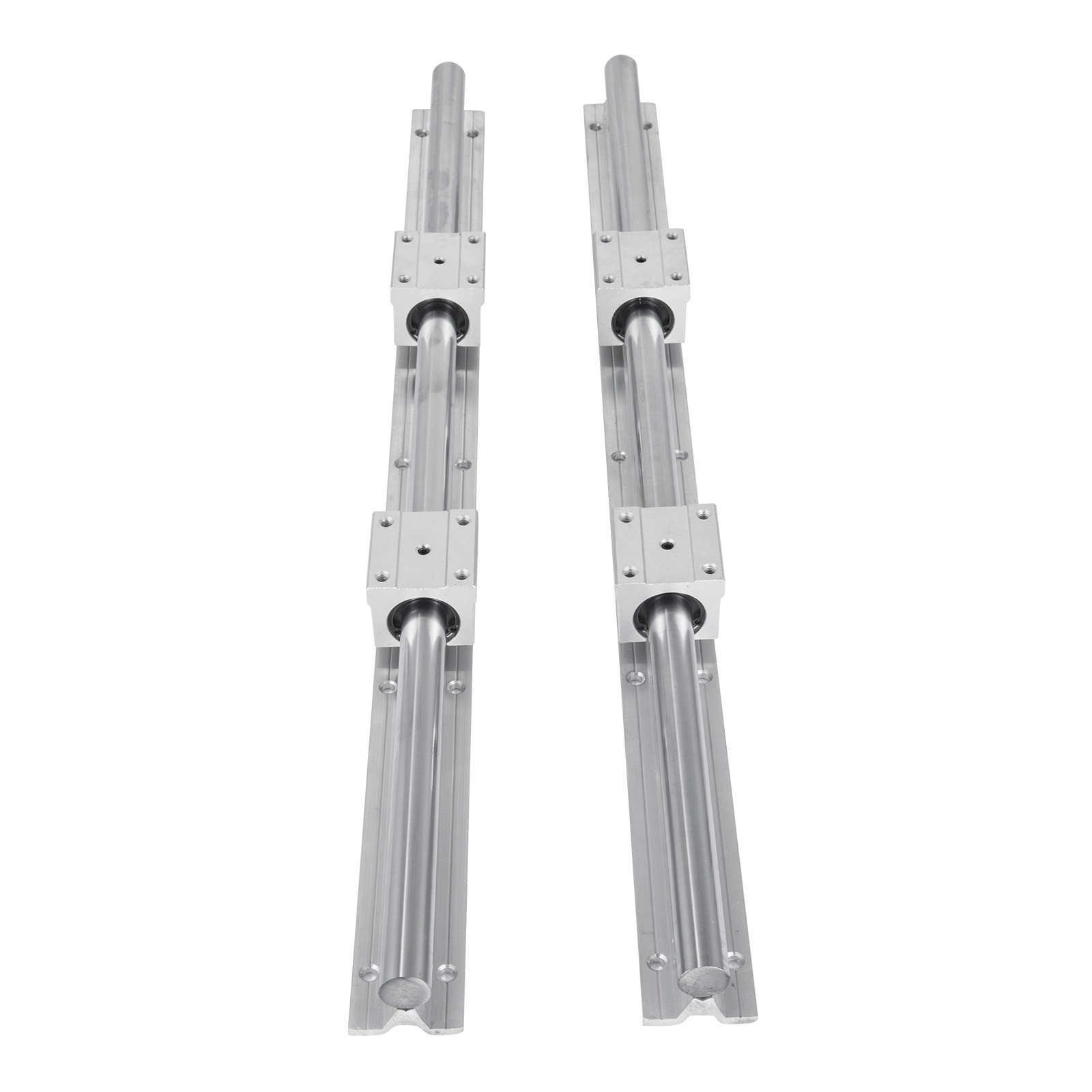 VEVOR Sbr 20-650mm 2x Linear Rail Set 4x Bearing Block Smooth Sliding ...
