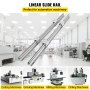 VEVOR Linear Rail SBR25-1200mm 2 Linear Slide Guide with 4 SBR25UU ...