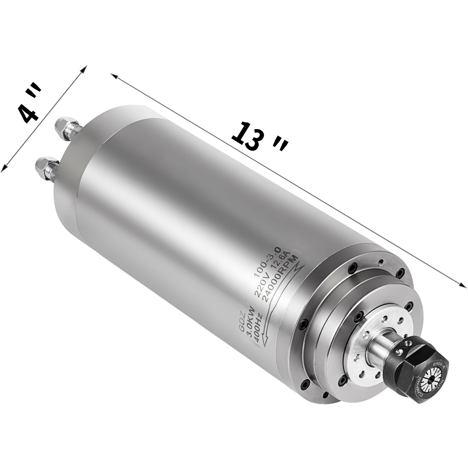 VEVOR CNC Spindle Motor, 3KW CNC Spindle Kits, ER20 Water Cooled ...