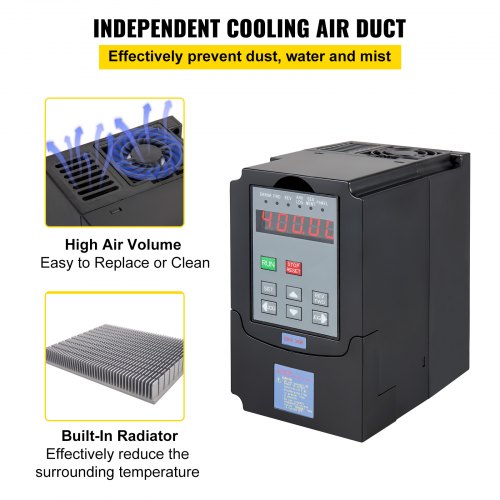 VEVOR 220V 3KW VFD Variable Frequency Drive CNC VFD Motor Drive ...