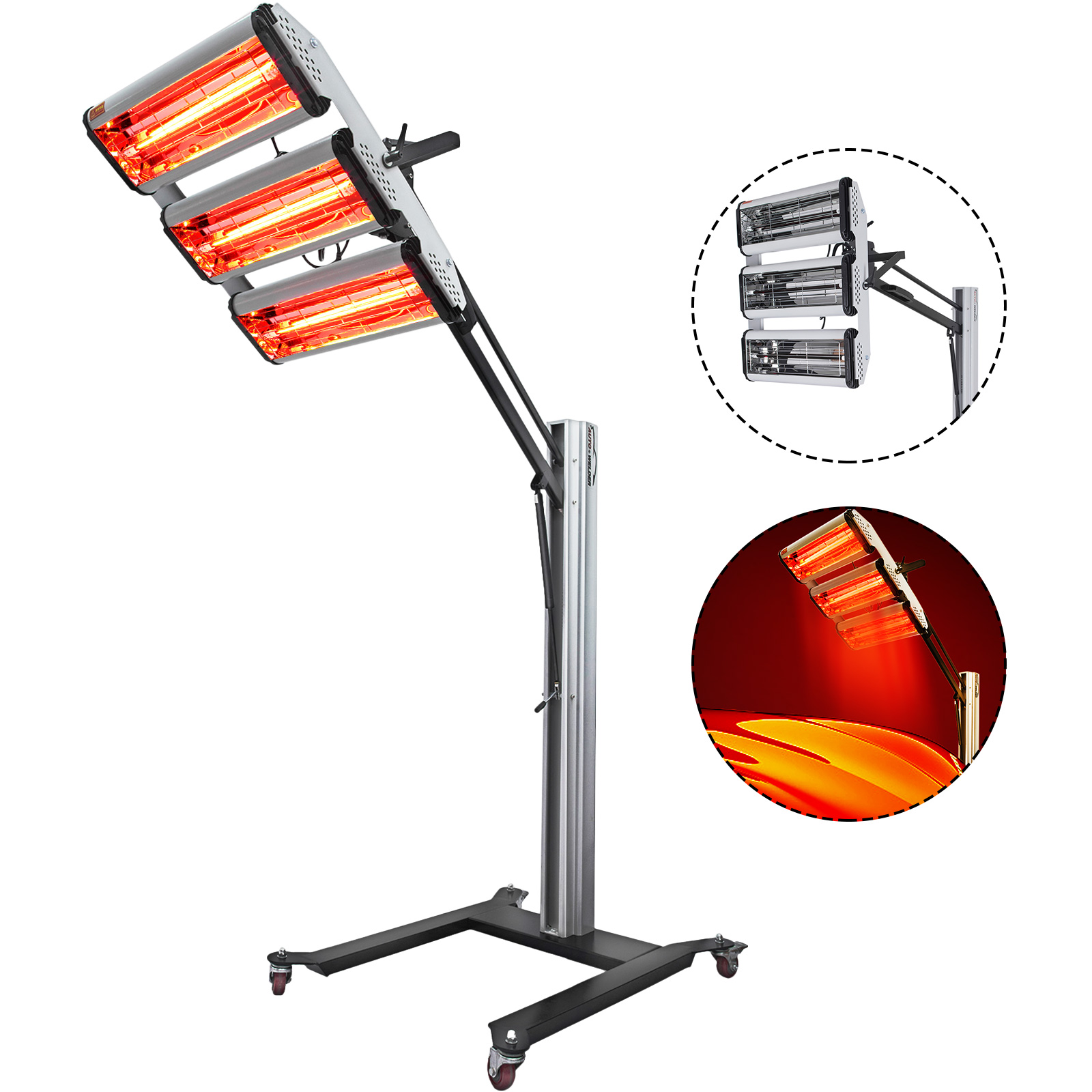 110v Baking Infrared Paint Curing Lamp 603 Heater Heating Light Spray ...