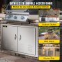 30”x21”bbq Access Island Double Door Access Door Outdoor For Grills Hot ...