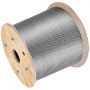 VEVOR T316 Stainless Steel Cable, 1/8'' x 1000 ft, Braided Aircraft ...