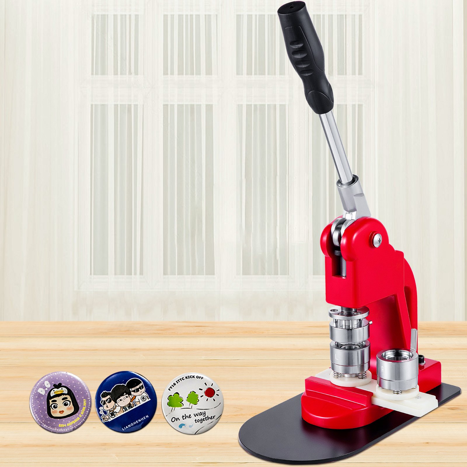 VEVOR Button Maker Button Badge Maker 32mm(1.25in) DIY Pin Button Maker ...