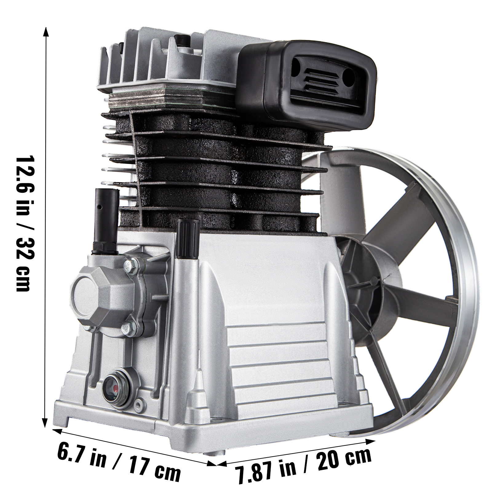 3hp Aluminum Air Compressor Head Pump Motor 160psi Silver 1300prm ...