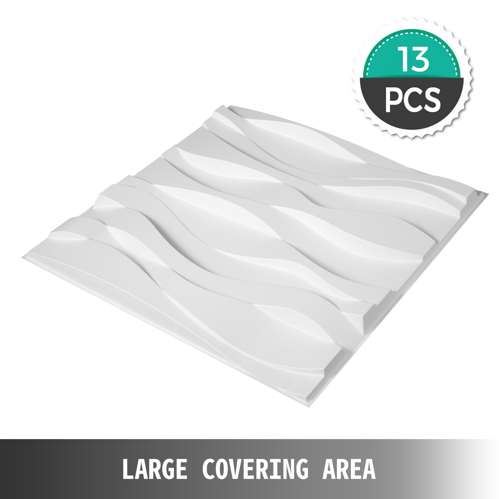 Pvc 3d Wall Panels 13 Tiles Waves Design Wallpaper Textured Bricks 19.7 ...