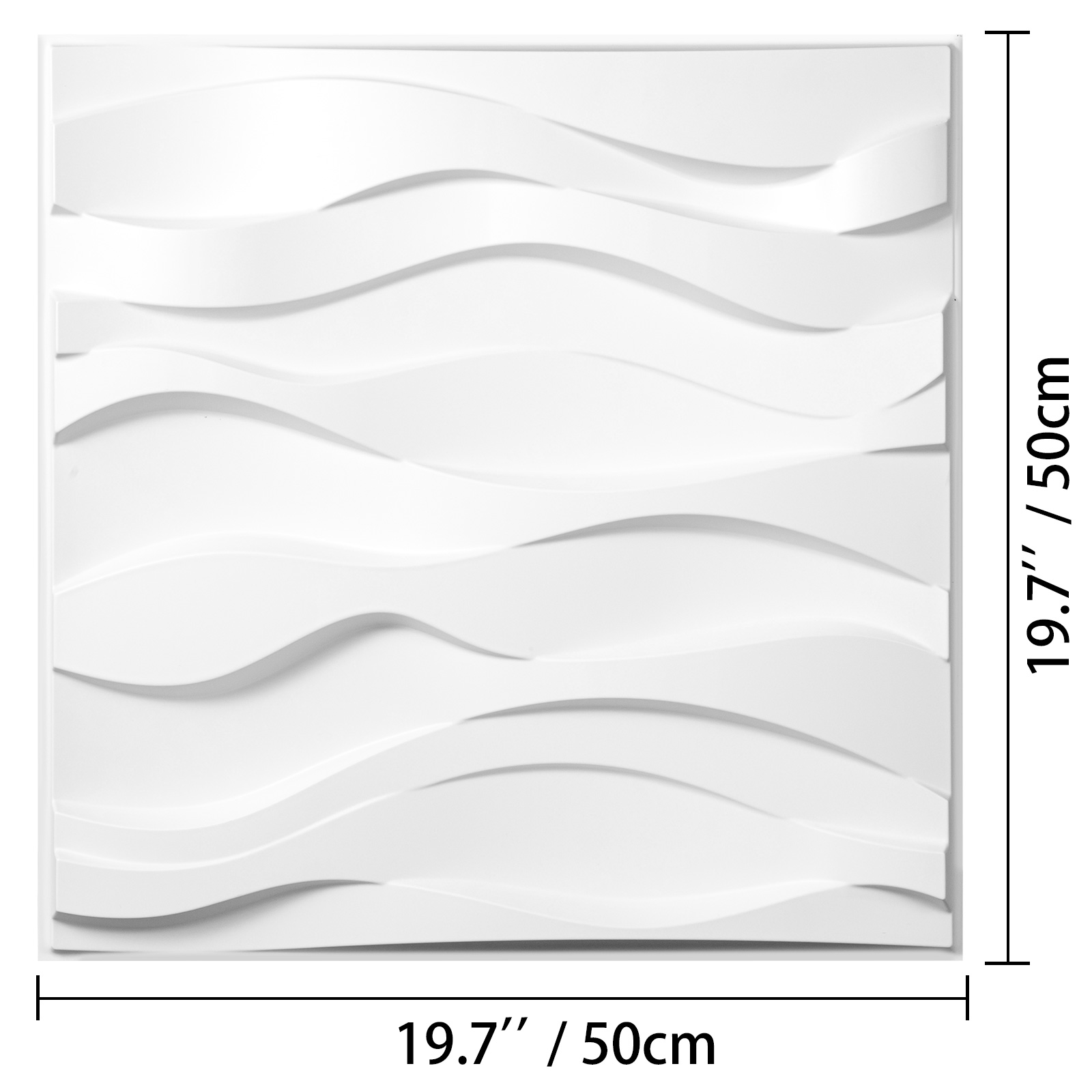 Pvc 3d Wall Panels 13 Tiles Waves Design Wallpaper Textured Bricks 19.7 ...