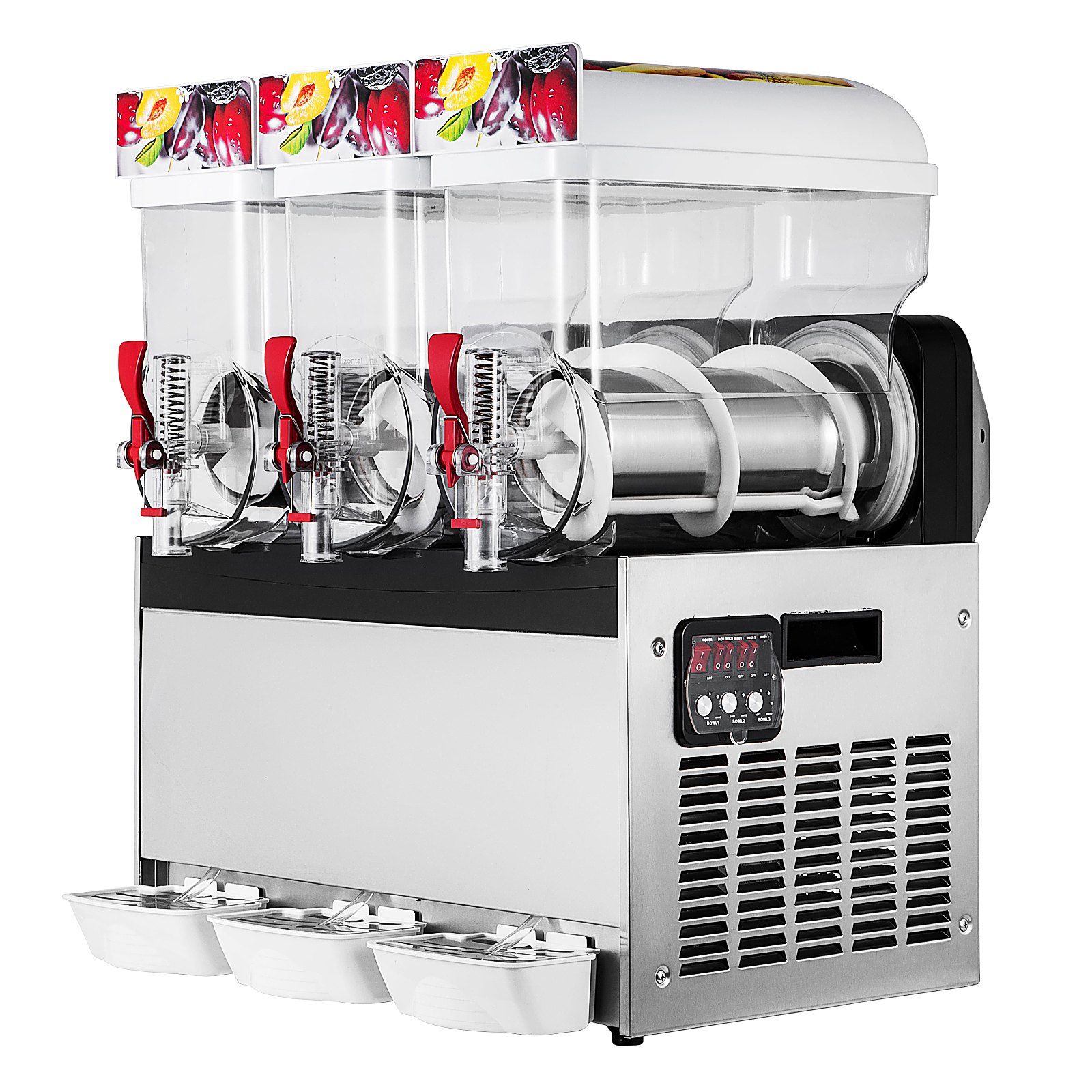 VEVOR Commercial Three Bowl 3 Tank Slush Machine Ship Low Noise 220v ...