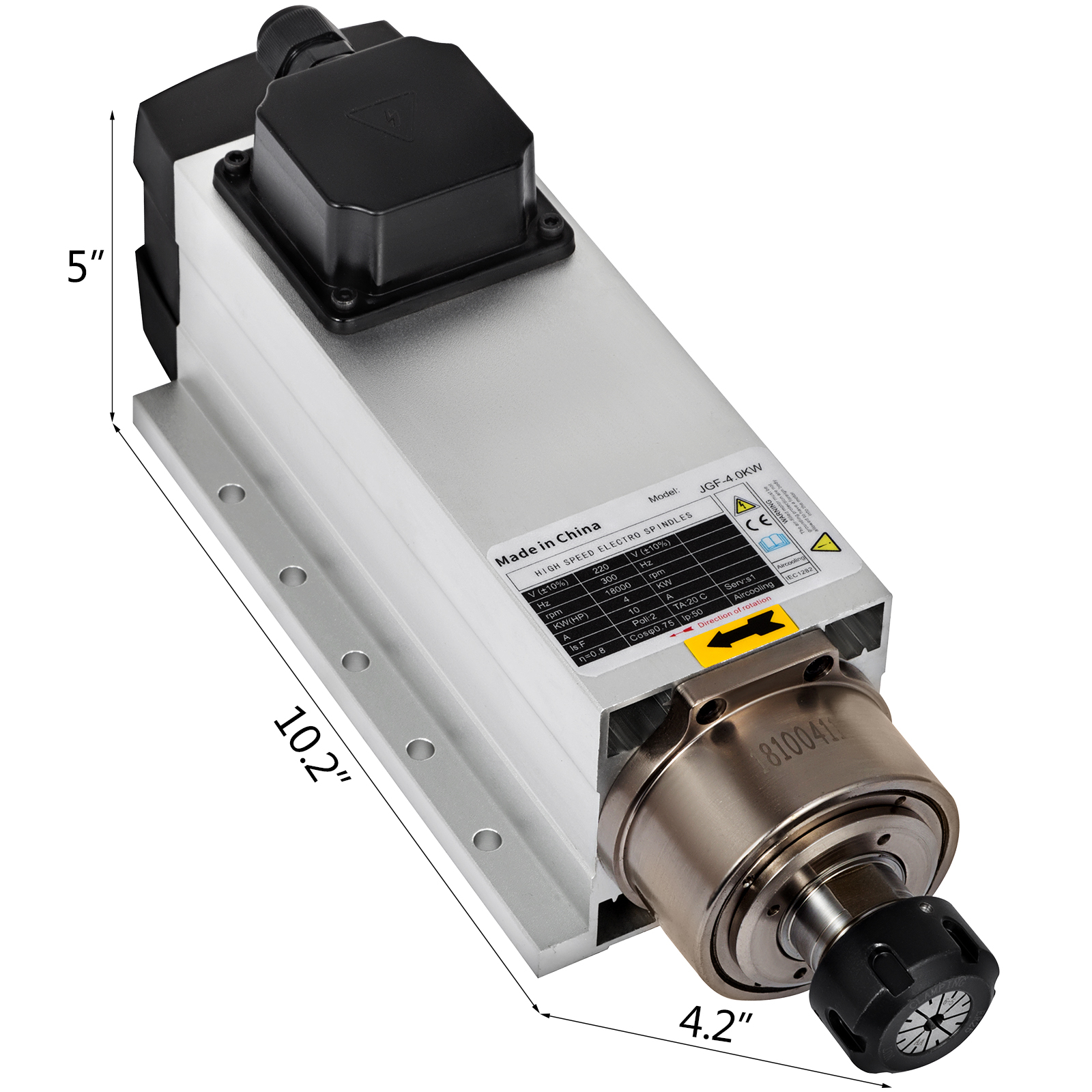 4kw Er25 Air Cooled Spindle Motor And 4kw Variable Frequency Drive ...