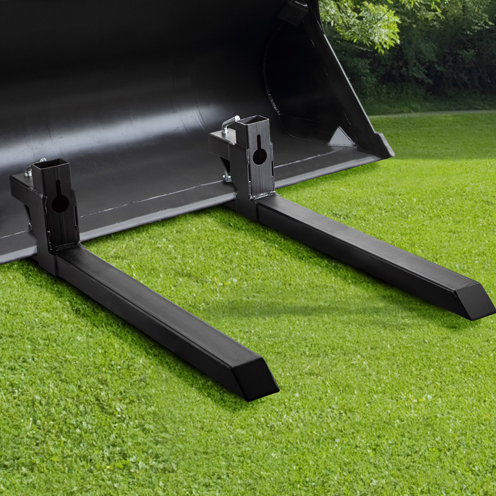 VEVOR Pallet Forks 42.9" 4000 Lbs Max, Clamp On Tractor Bucket Forks 58 ...