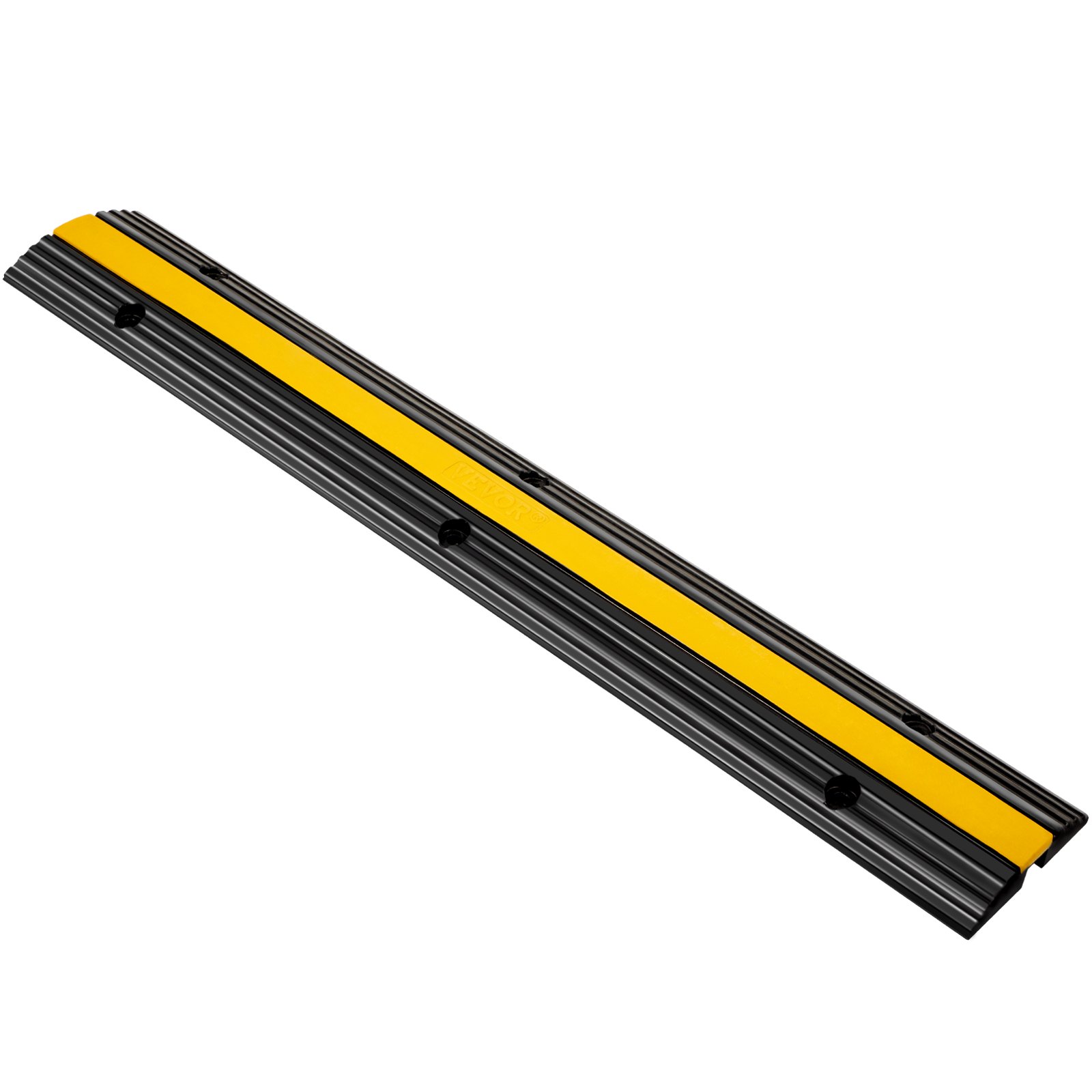 VEVOR 4 Pack of 1-Channel Rubber Cable Protector Ramps Heavy Duty ...