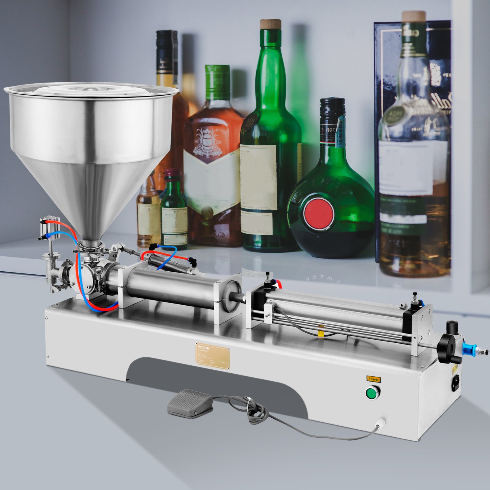 VEVOR Pneumatic Liquid Paste Filling Machine 50-500ML Volume ...