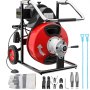 Drain Cleaner 50' x 1/2" Sewer Snake Drain Cleaning Machine w/ Cutters ...