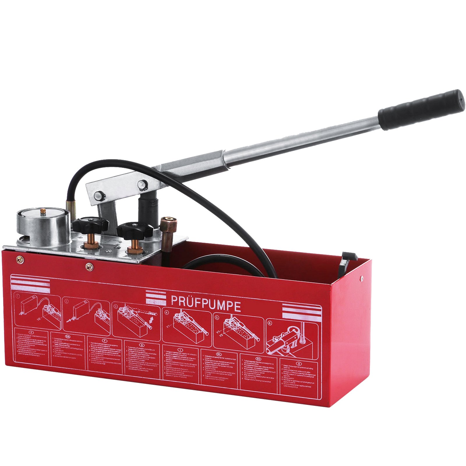 VEVOR Hydraulic Pressure Test Pump 50 Bar Hand Pressure Test Pump 726 ...