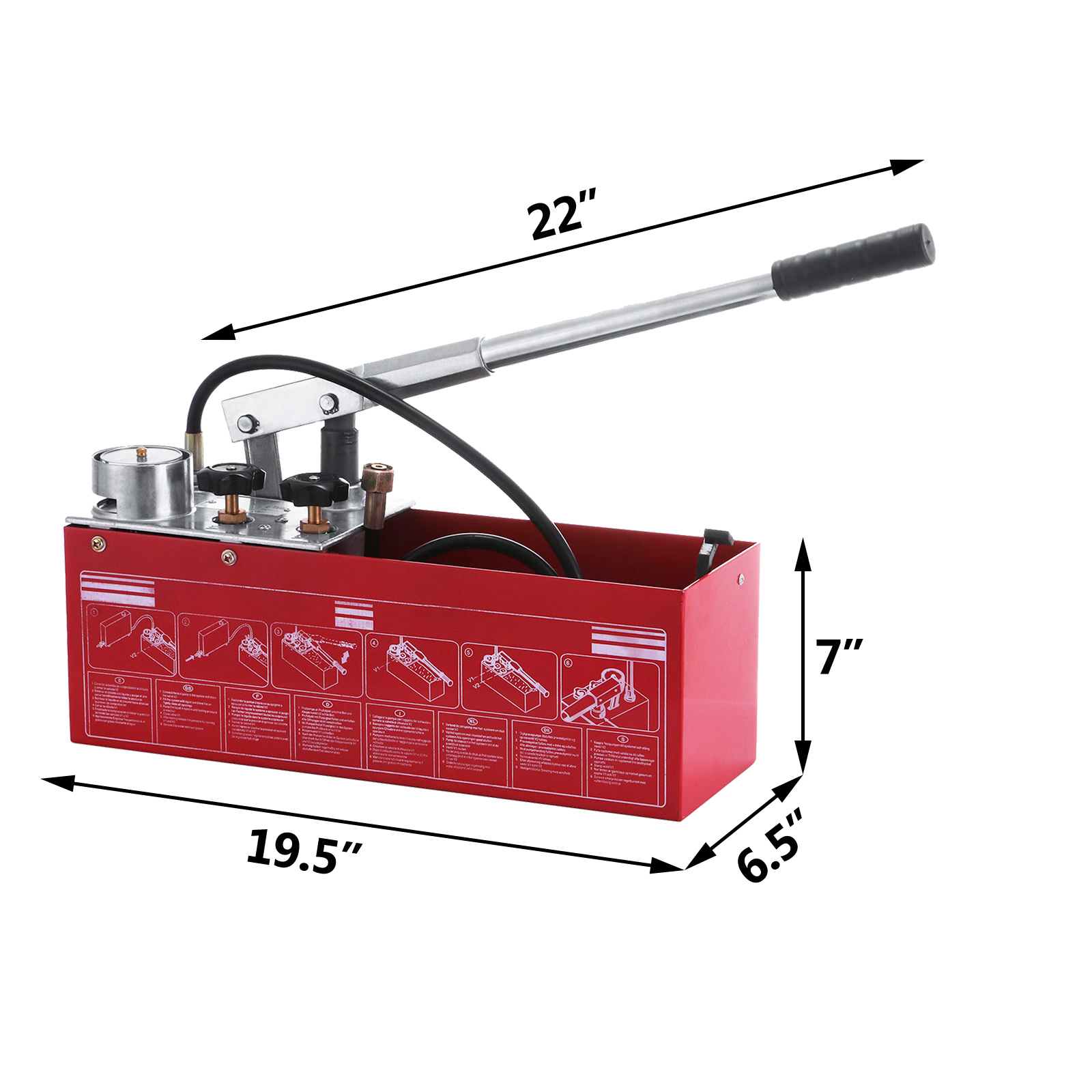 VEVOR VEVOR 5000kpa Test Bucket Plumbing Hydrostatic Pressure Pump 12L ...