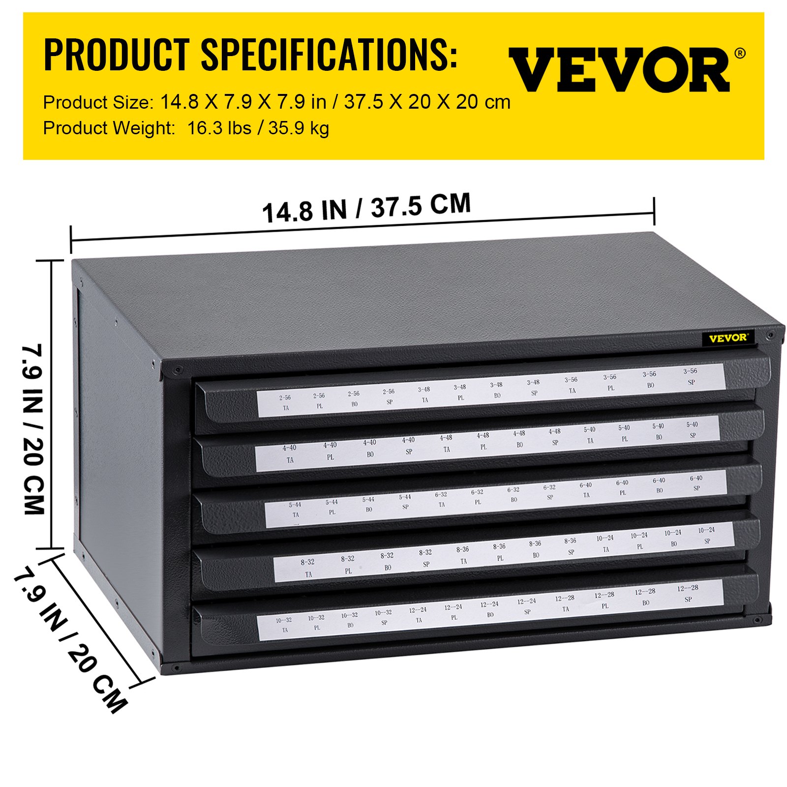 VEVOR Tap Dispenser Cabinet, Five-Drawer Tap Dispenser, Tap Organizer ...