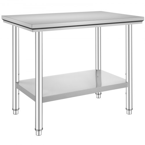 VEVOR Stainless Steel Work Table 24 x 36 x 32 Inch Commercial Kitchen ...