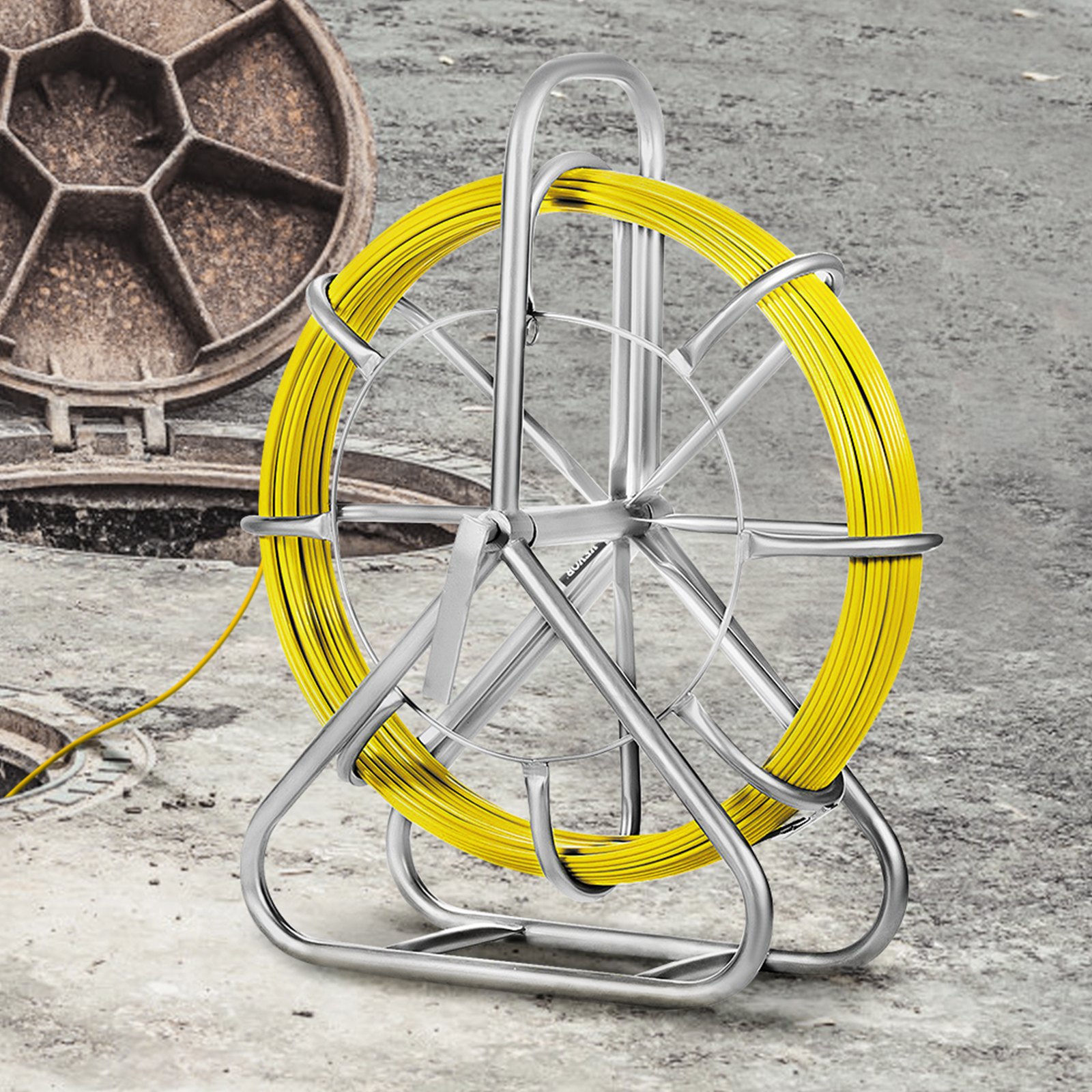 6mm Fish Tape Fiberglass Wire Cable Running Rod Duct Rodder Fishtape ...