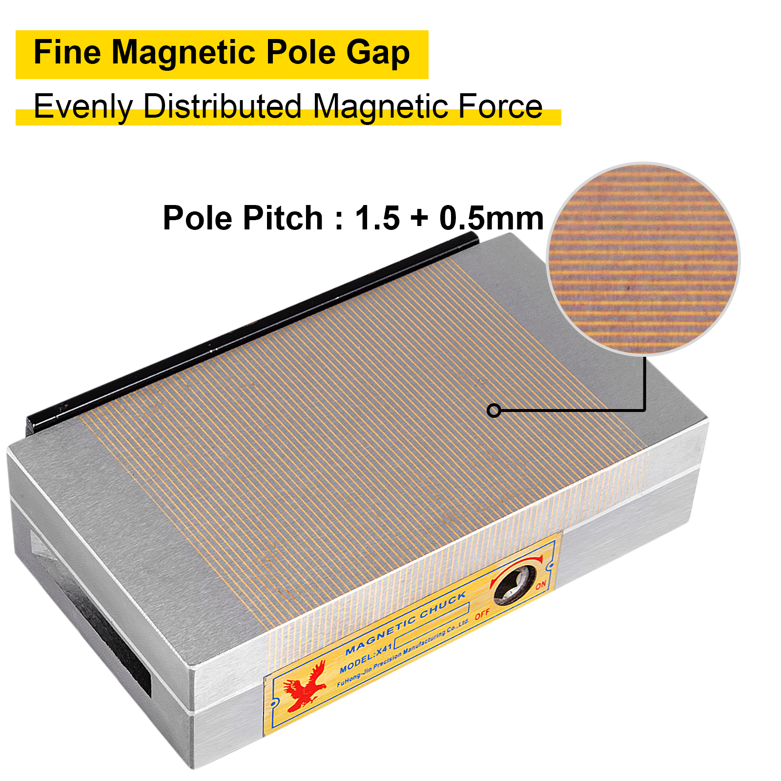 6"x6" Magnetic Chuck Fine Pole Machining Wire Cutting Line Cutting ...