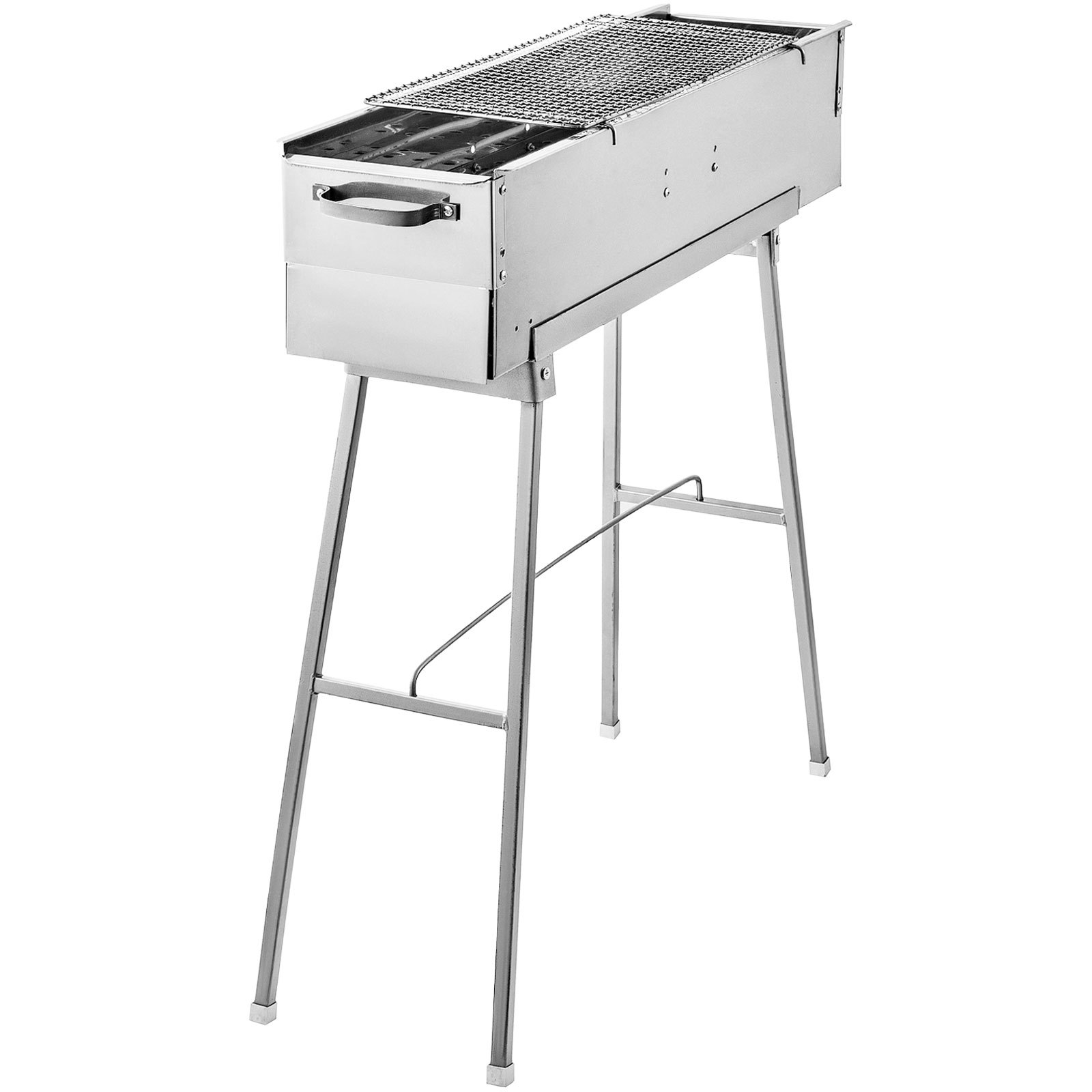 VEVOR Folded Portable Charcoal BBQ Grill 32" X 8" Stainless Steel Kebab Perfect for Outdoor ...
