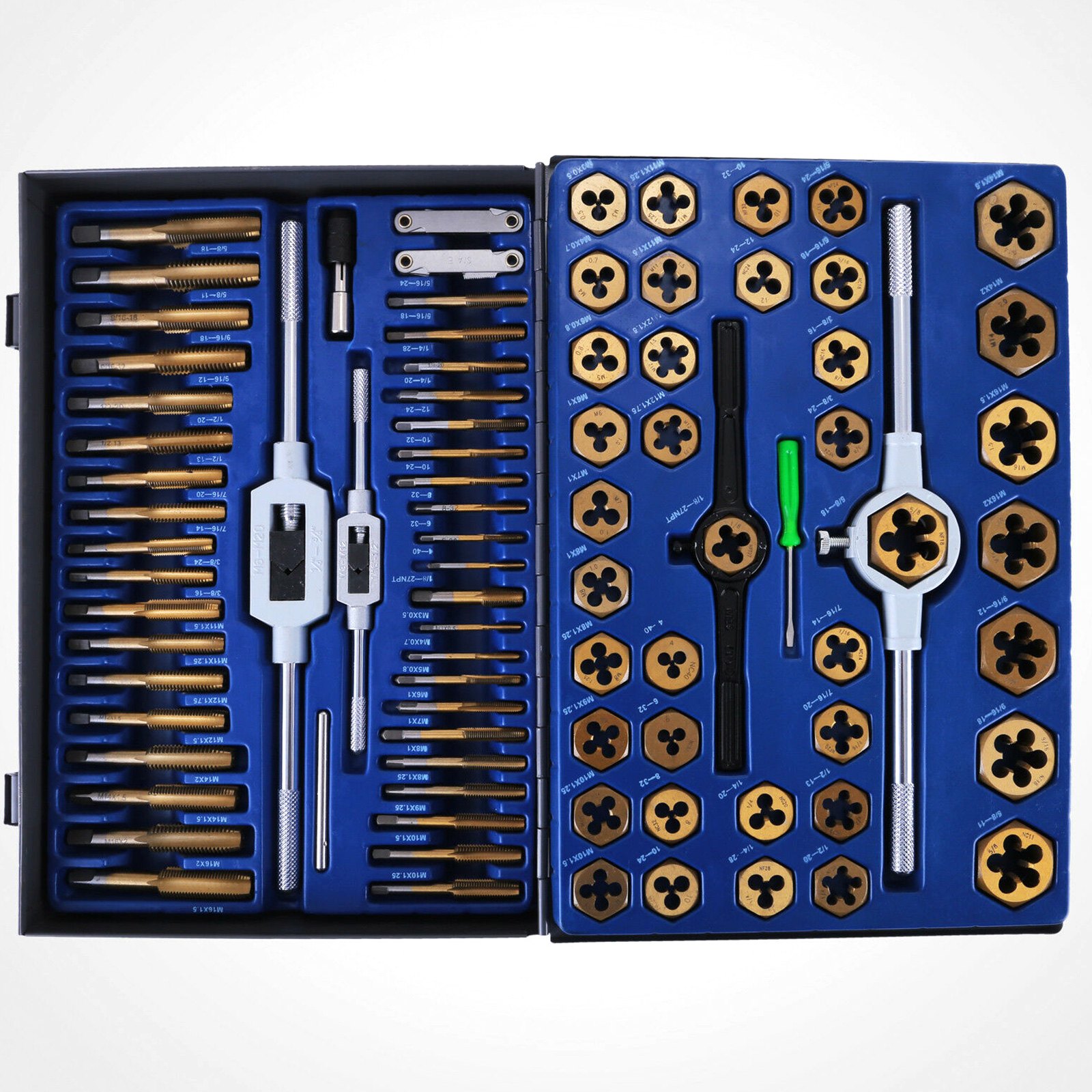86pc Tap And Die Combination Set Tungsten Steel Titanium Sae And Metric ...