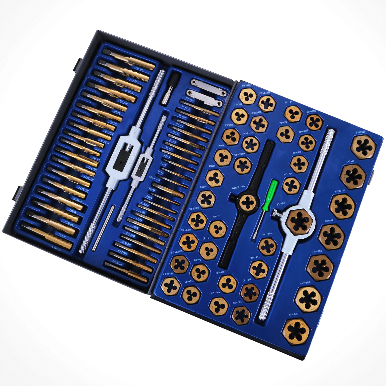 86pc Tap And Die Combination Set Tungsten Steel Titanium Sae And Metric ...