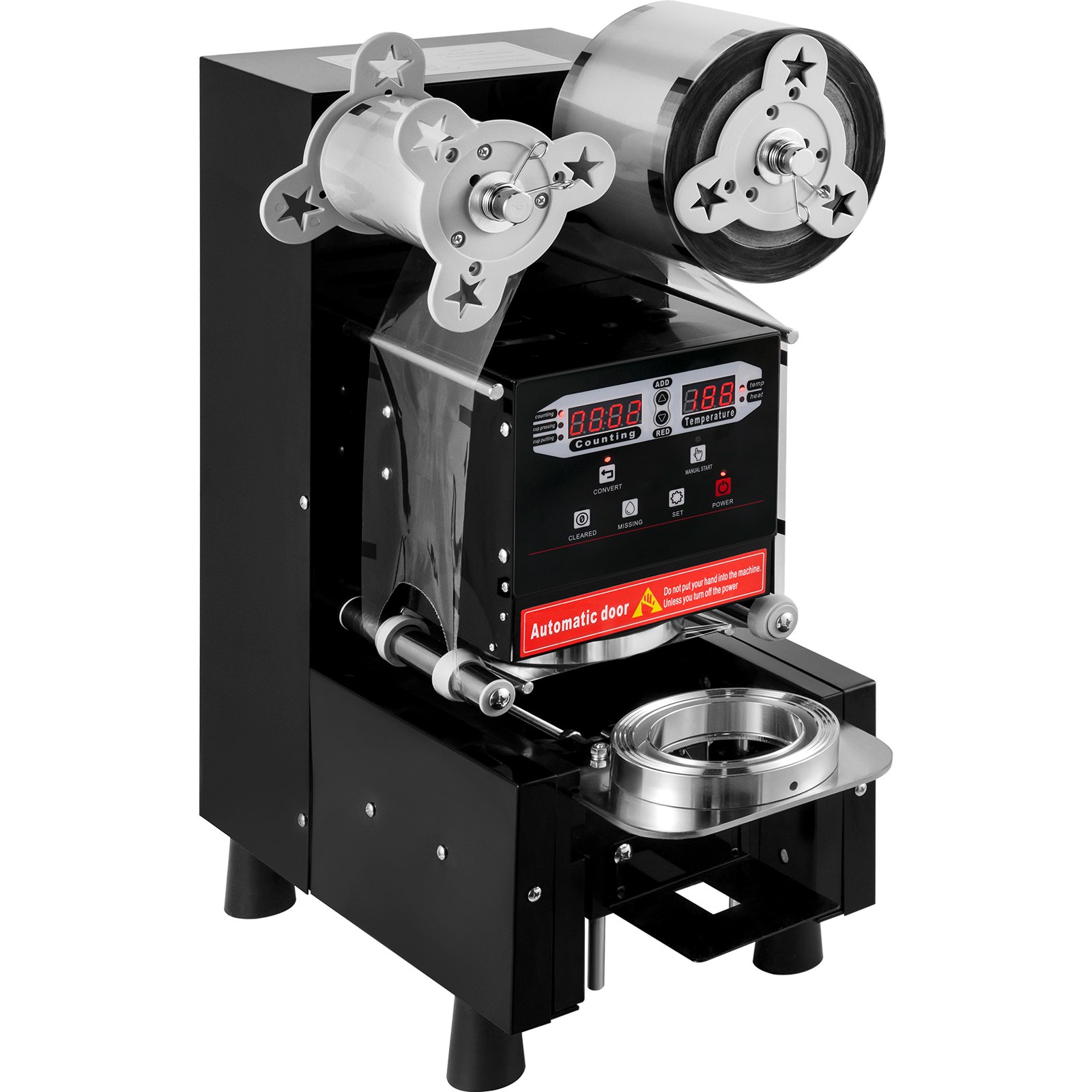 VEVOR Cup Sealing Machine 95mm Bubble Tea Machine Automatic 500-650 ...