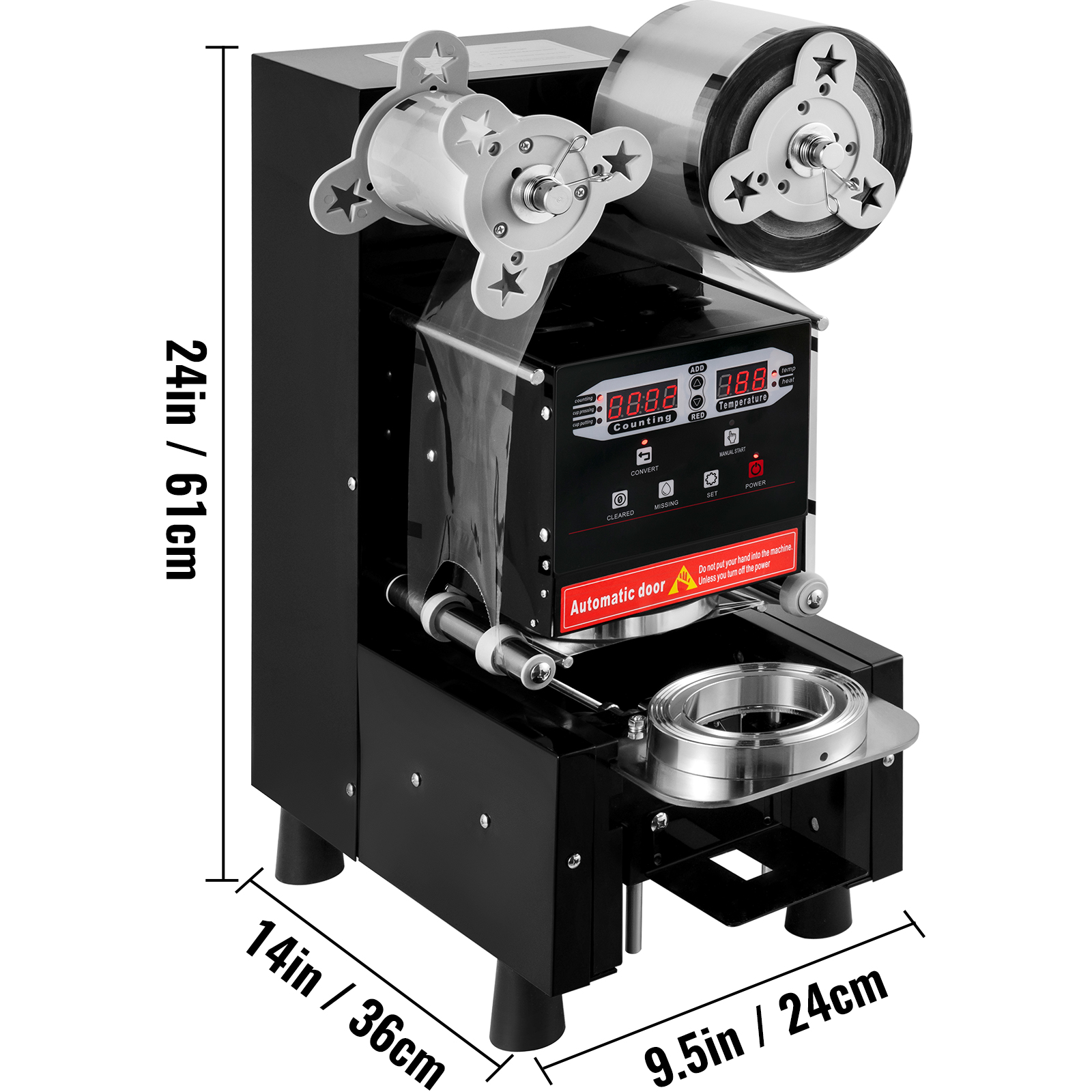 Electric Fully-automatic Bubble Tea Cup Sealing Machine 420w 500-650 ...