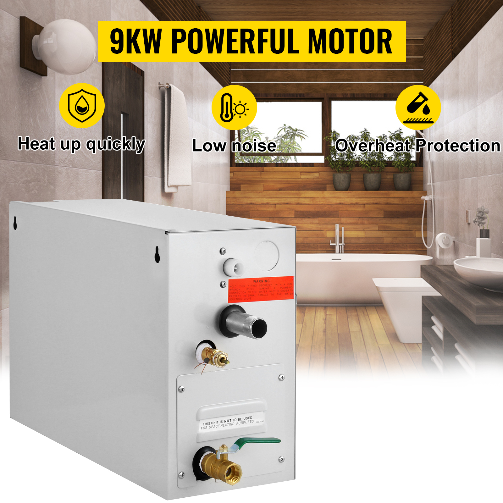 9kw Steam Generator Shower Sauna Bath Home Spa & Ks-100 Controller ...