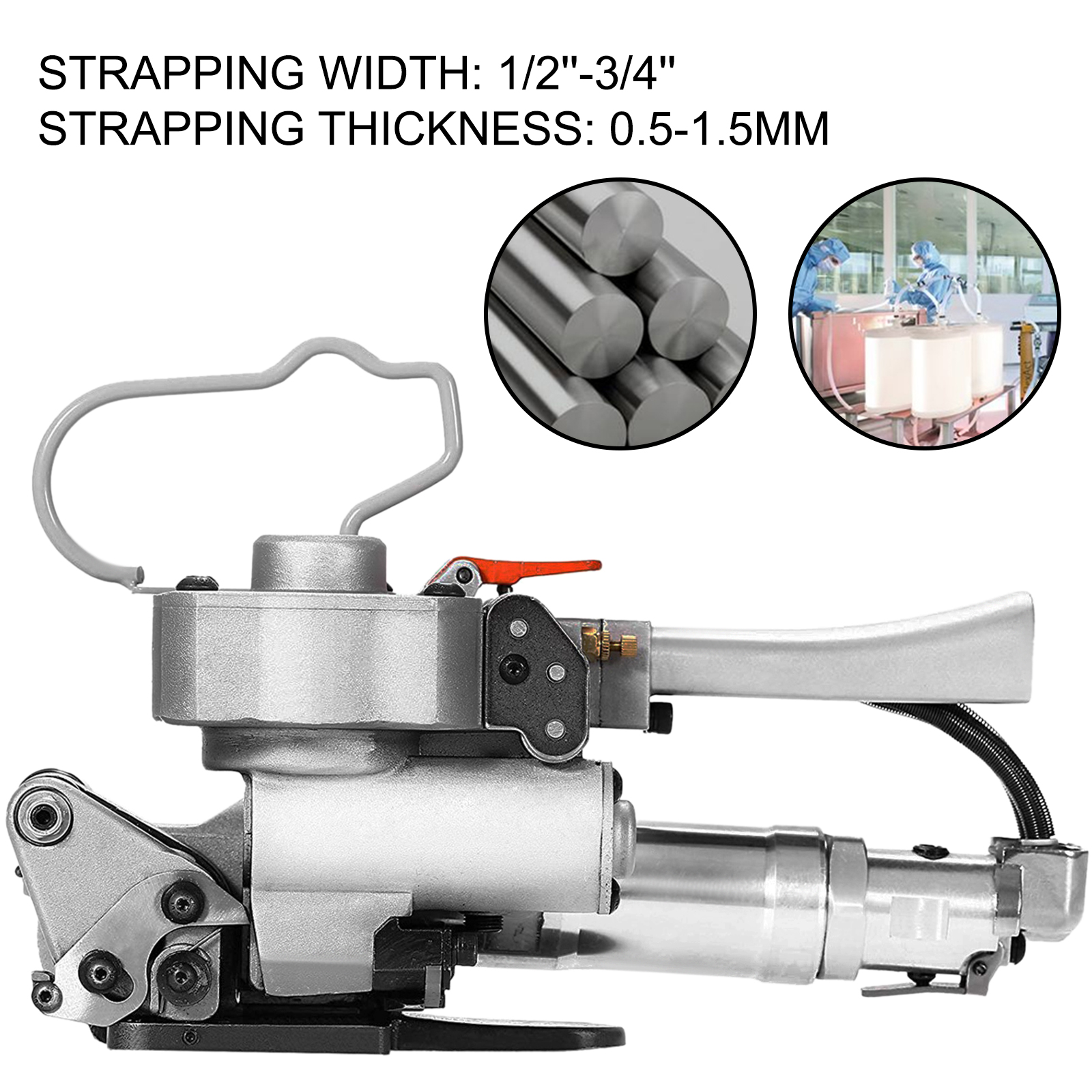 VEVOR Pneumatic Strapping Tool A19, Hand Held Strapping Machine 1/2" to ...
