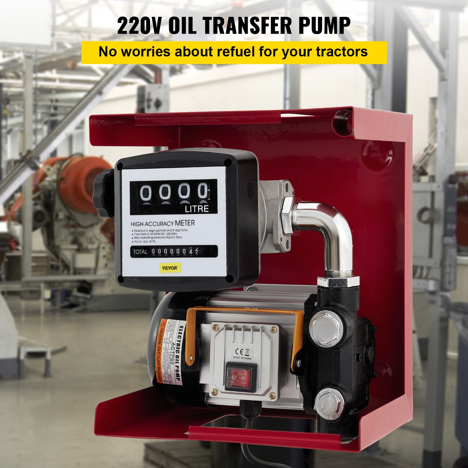 VEVOR VEVOR Electric Fuel Self-Priming Transfer Pump 550W Diesel ...