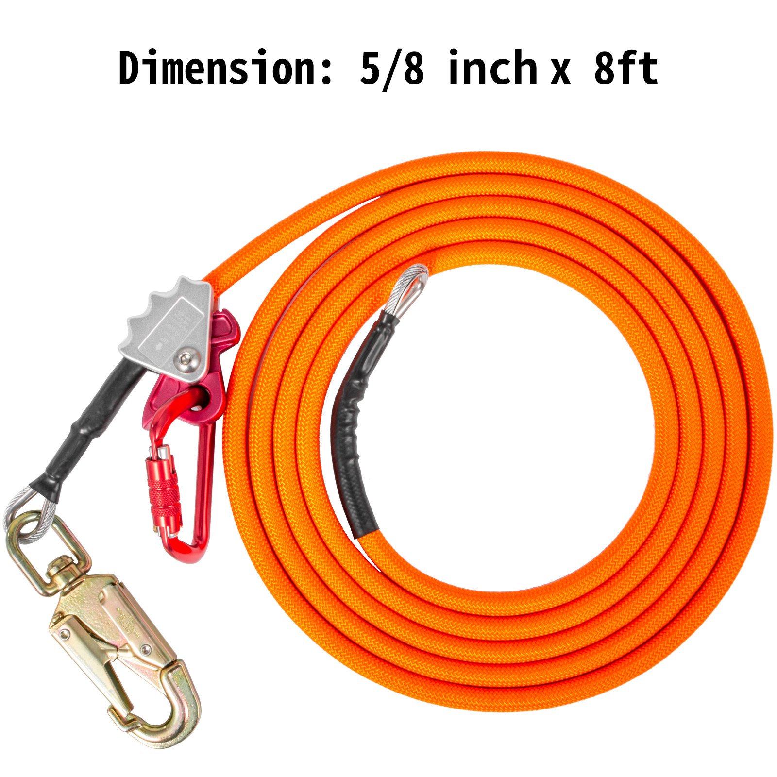 VEVOR Flip Line 5/8 Inch, Wire Core Flipline 8 ft, Wire Core Flip Line ...