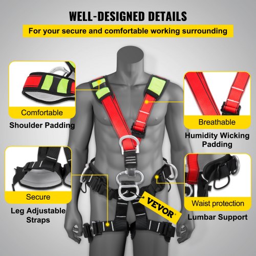 Safety Climbing Harness Rock Climbing Gear Rappelling Floor Escape ...